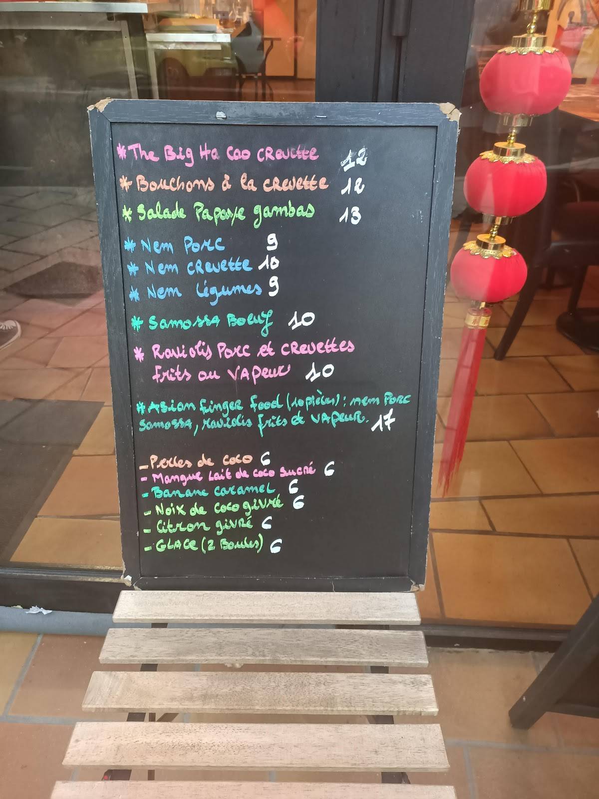Menu au Street Food Café, Orange