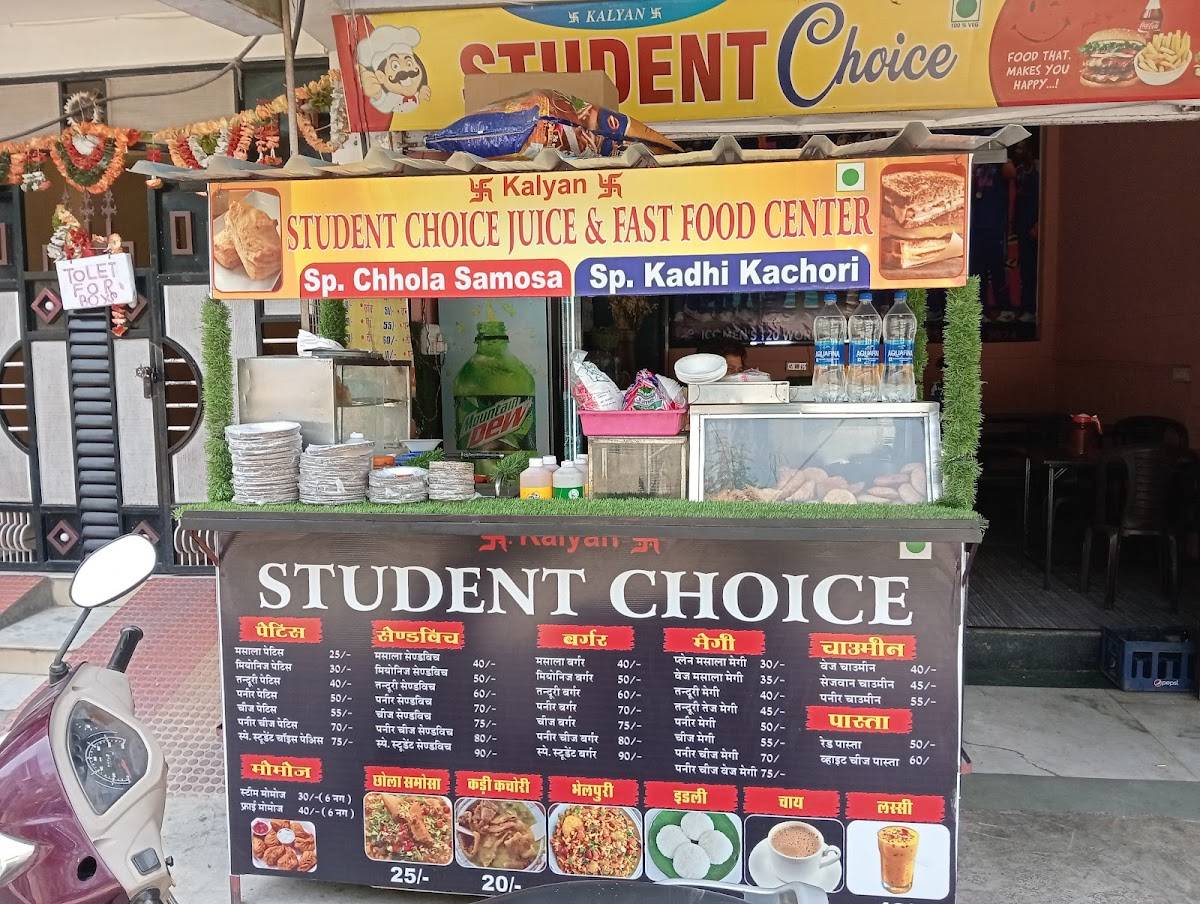 Menu at Student Choice, Kota