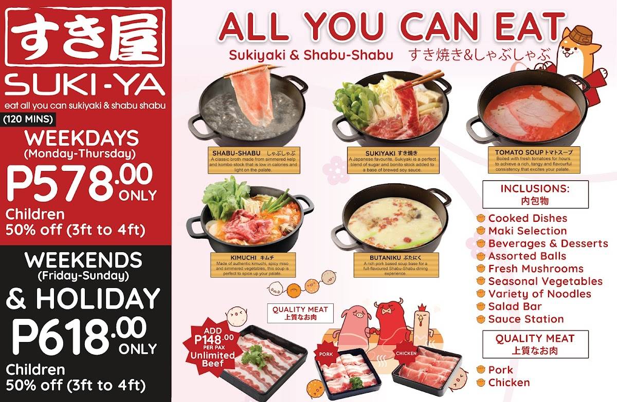 Menu at Suki-Ya - Ayala Malls Manila Bay restaurant, Parañaque ...