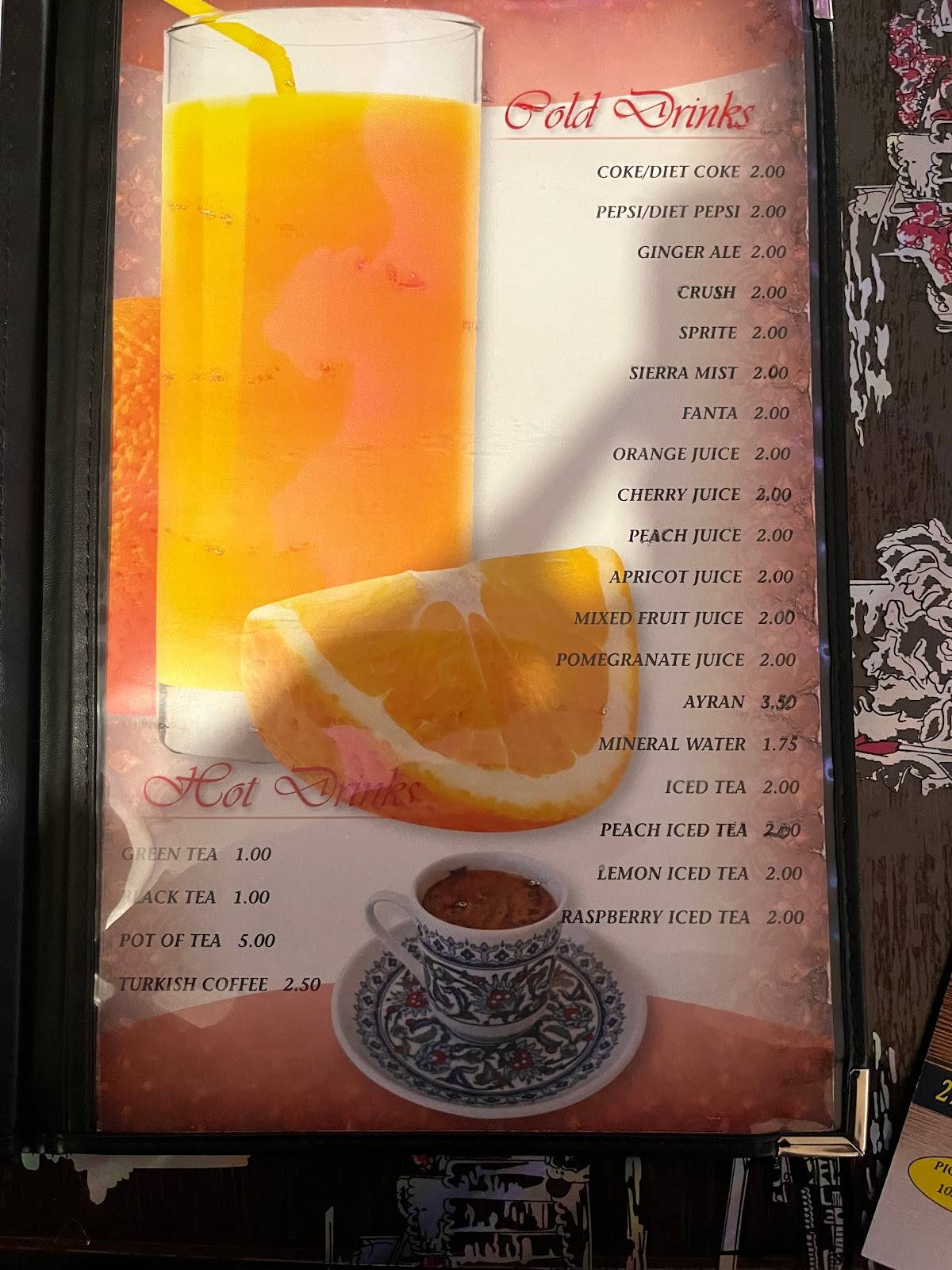 Menu at Sultan Family Restaurant, Agawam
