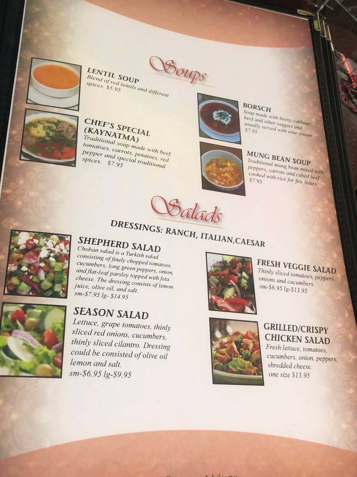 Menu at Sultan Family Restaurant, Agawam