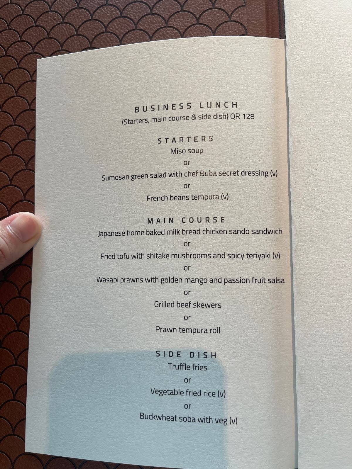 Menu at Sumosan Doha restaurant, Doha