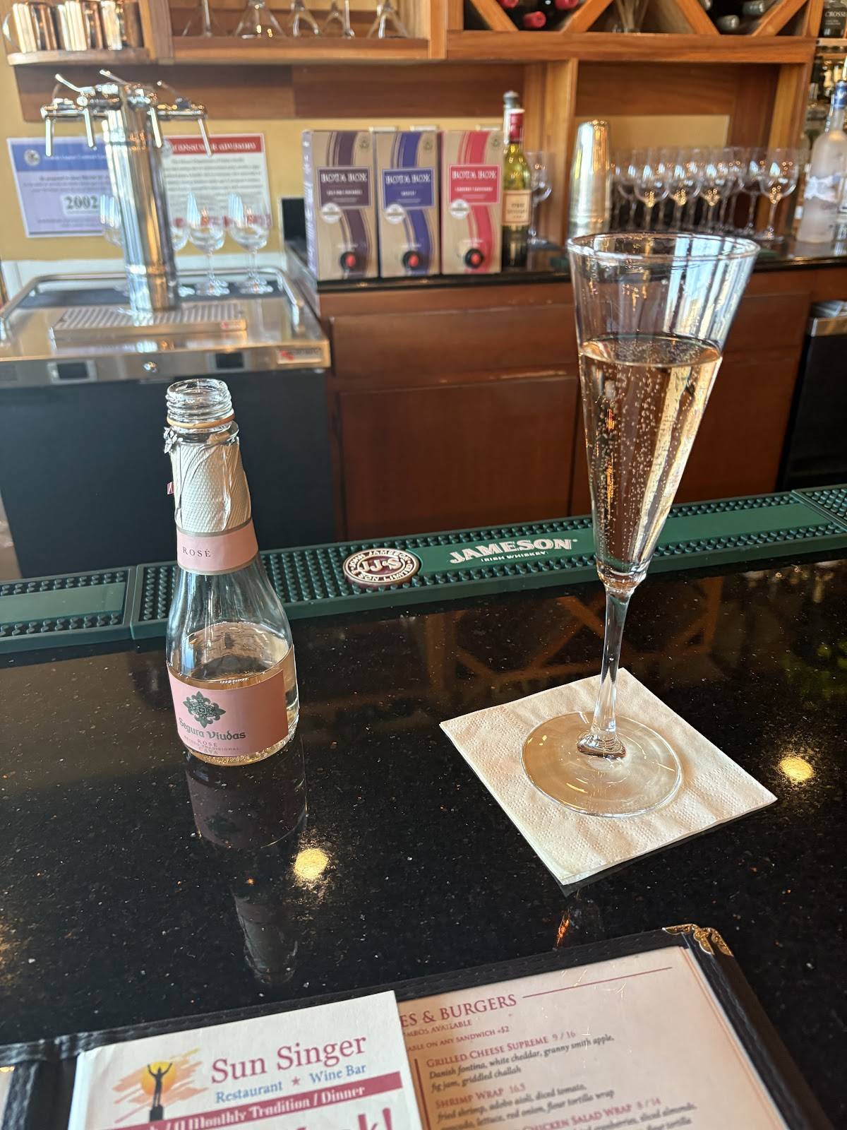 Menu at Sun Singer Restaurant, Wine & Spirits, Champaign
