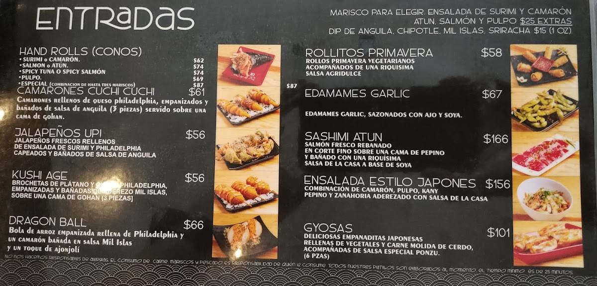 Menu at Sushi Ghetto restaurant, Zapopan, Av. Acueducto 1625-loc E