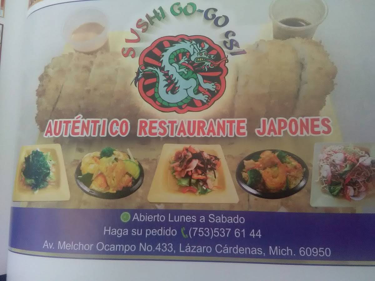Menu at Sushi Go Go cgl restaurant, Lázaro Cárdenas