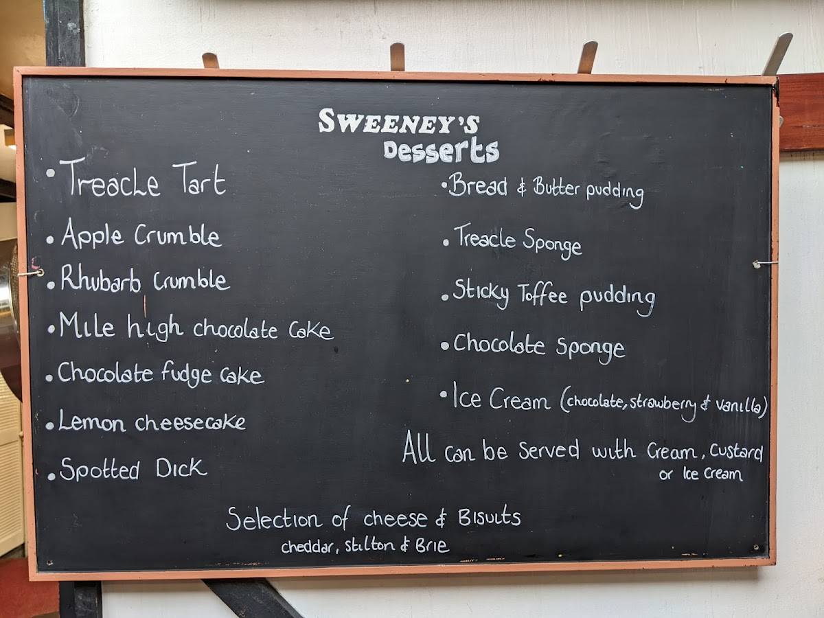 Menu at Sweeney & Todd restaurant, Reading