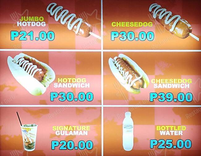 Menu at Swift Mighty Meaty Hotdogs, Pasig