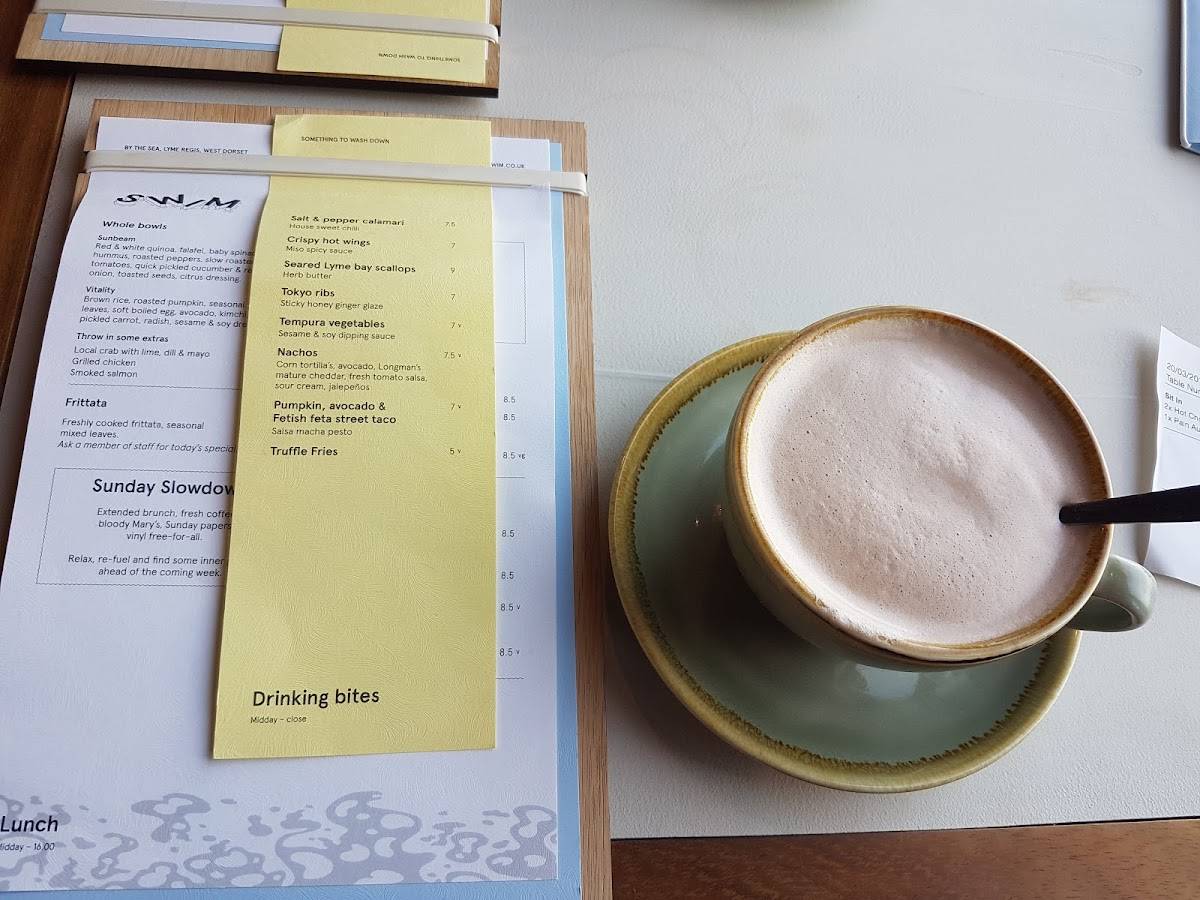 Menu at Swim restaurant, Lyme Regis