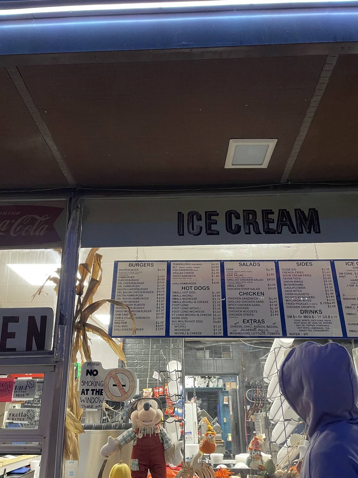 Menu at Swope's Drive-In fast food, Rich Hill