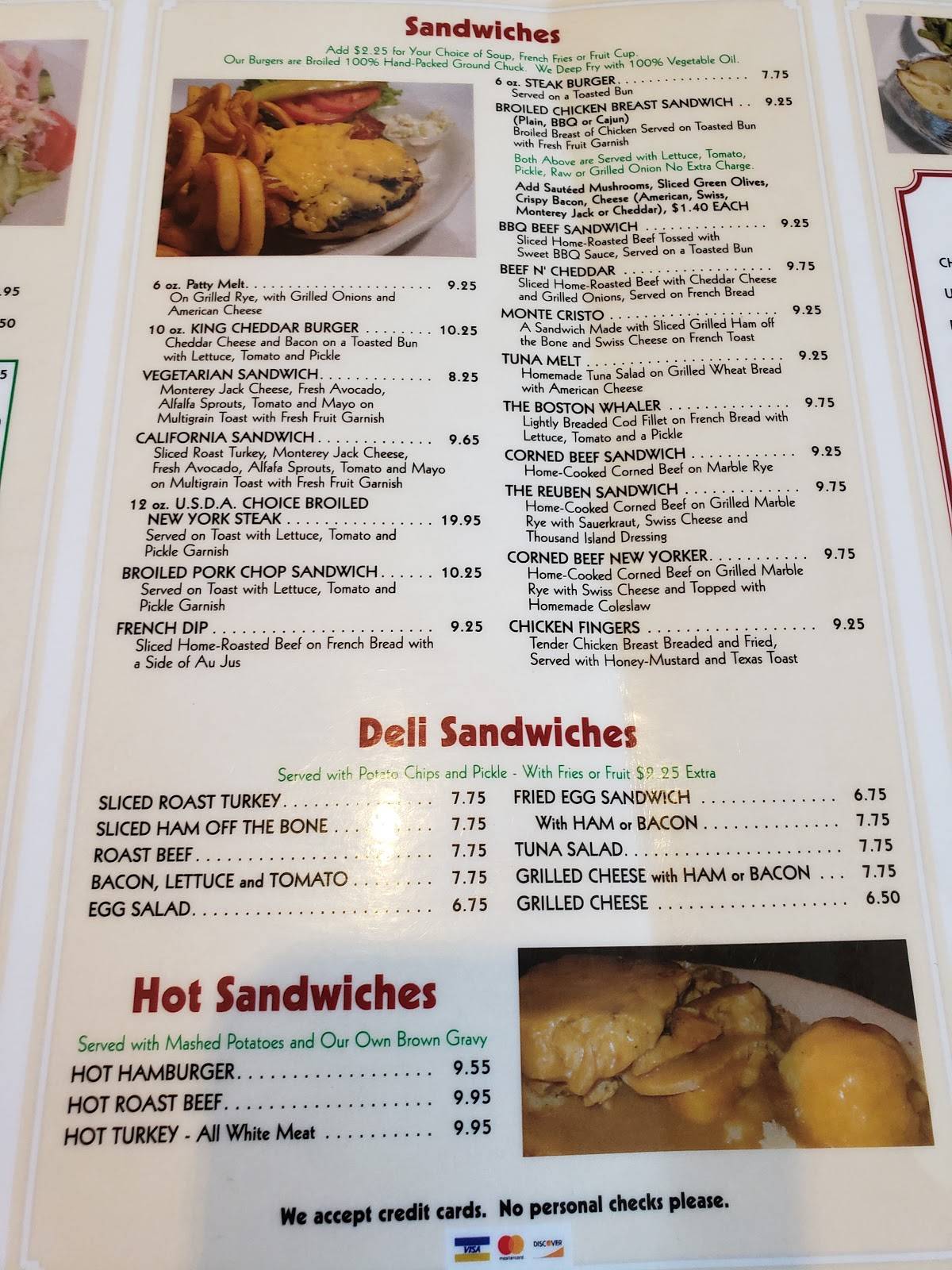 Menu at Sycamore Parkway Restaurant, Sycamore