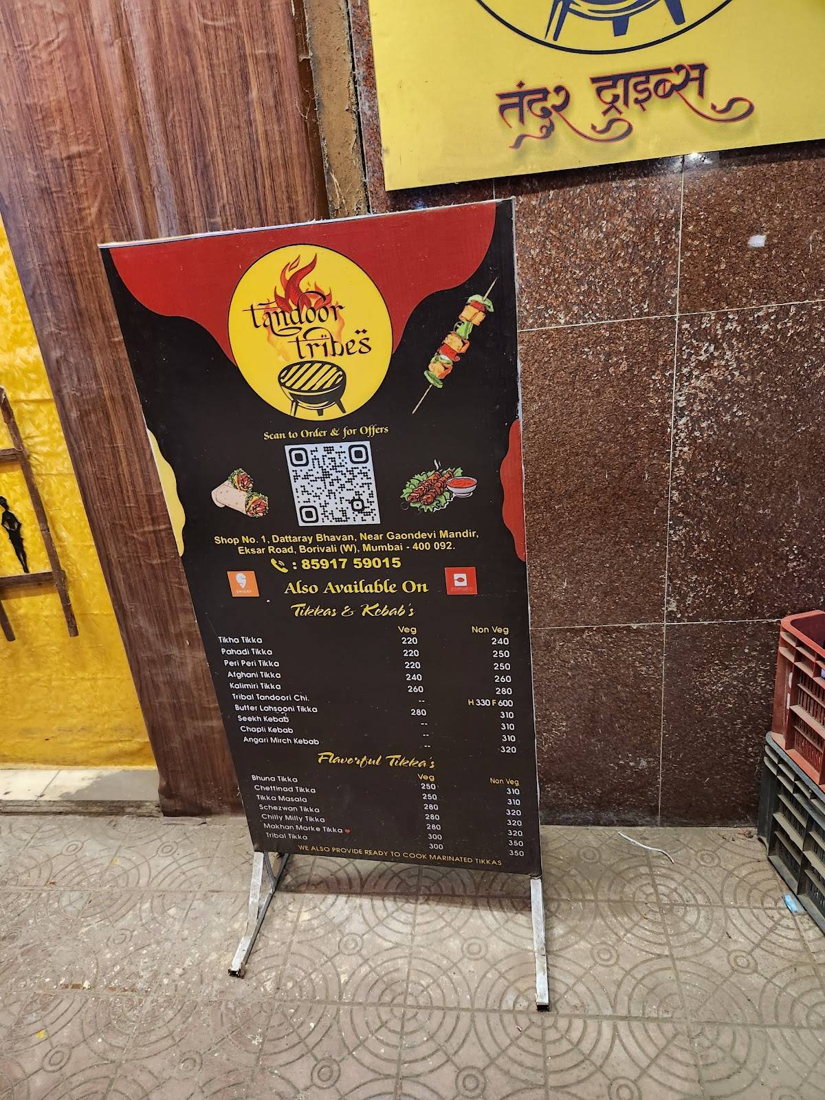 Menu at TANDOOR TRIBES, Mumbai