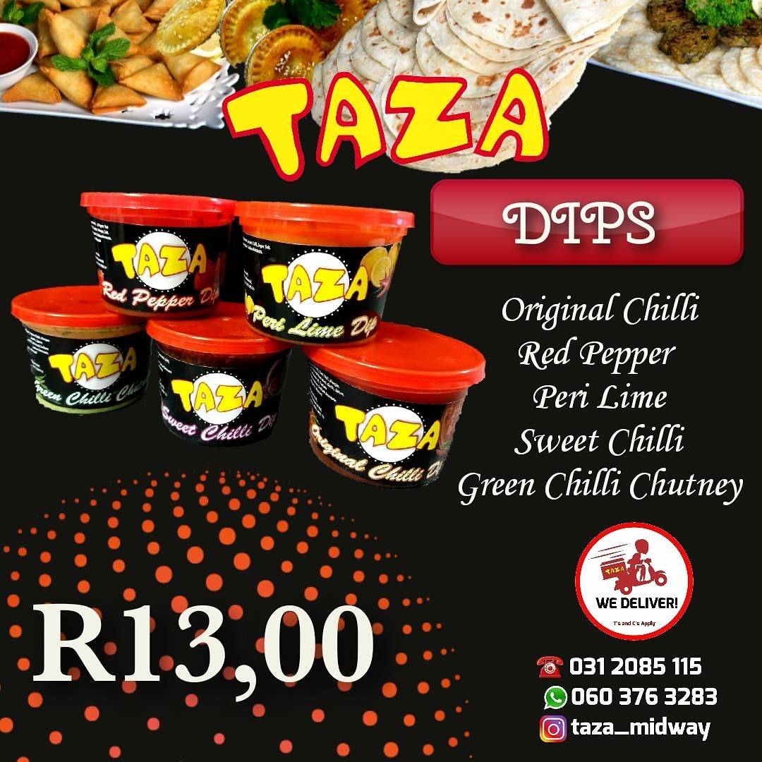 Menu at TAZA MIDWAY FOODS restaurant, Durban