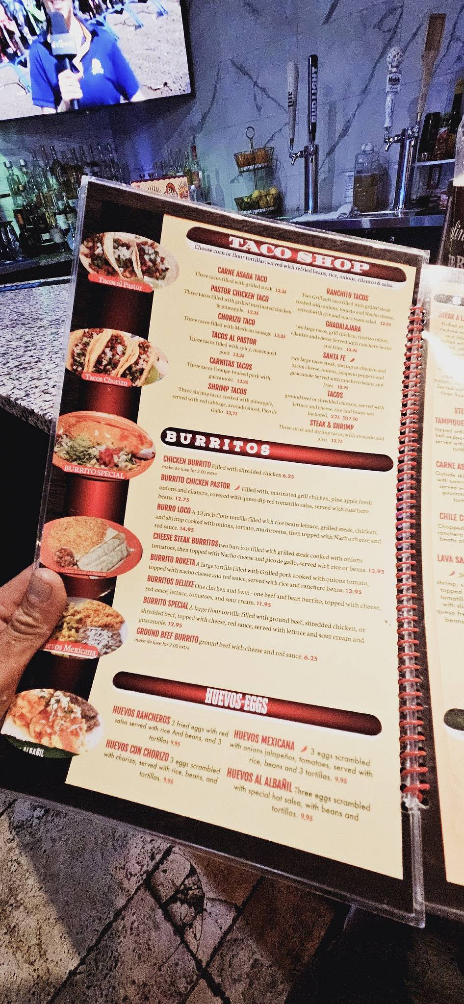 Menu at TEQUILA & SAZÓN restaurant, Kingsland