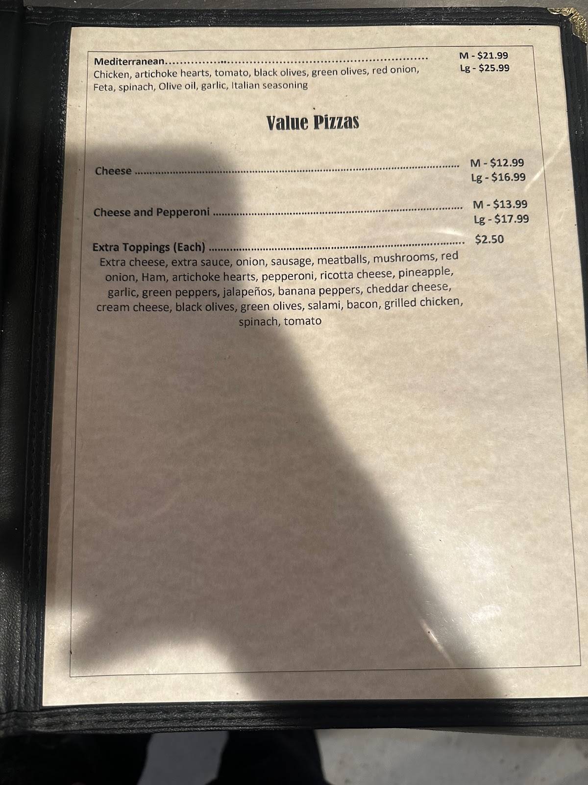 Menu at THE SILVER SPUR restaurant, Platteville