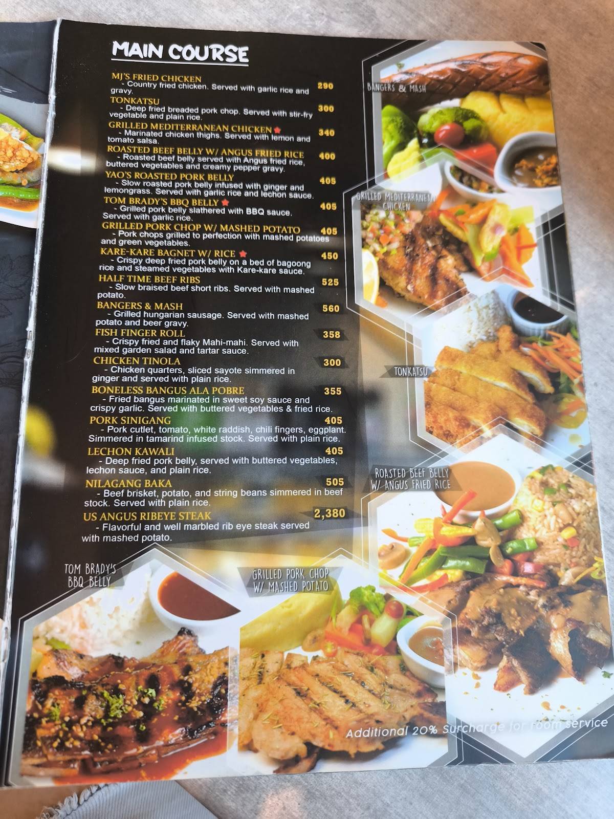 Menu at TREE POINTS BISTRO pub & bar, Subic Bay Freeport Zone