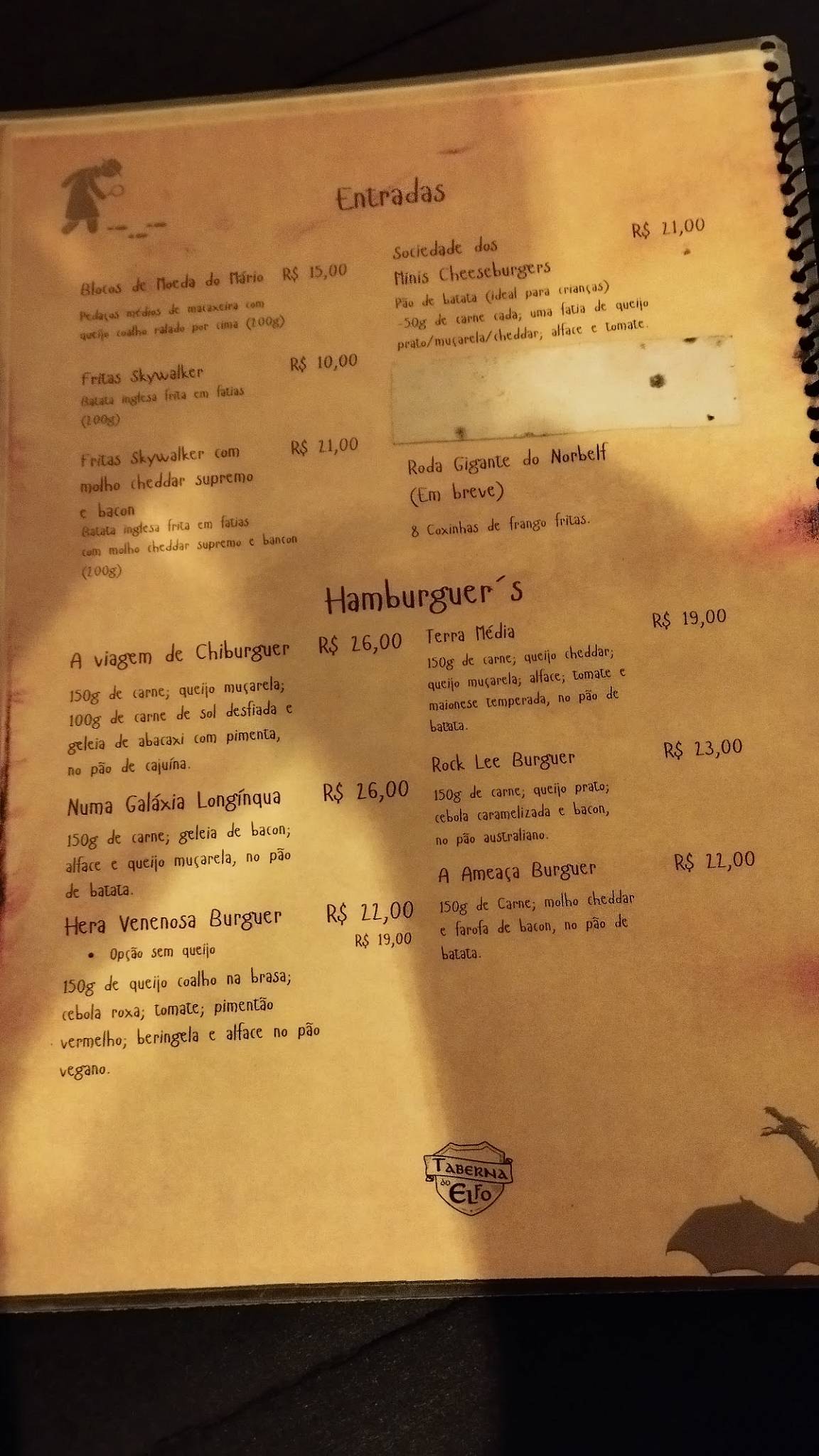 Menu em Taberna do Elfo restaurante, Teresina