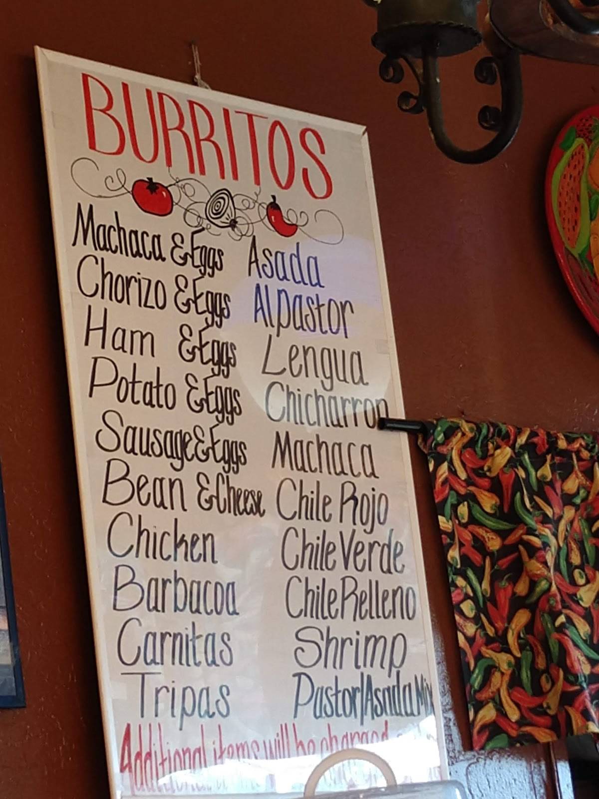 Menu at Tacos Mi Rancho restaurant, Yuma, 188 S 4th Ave