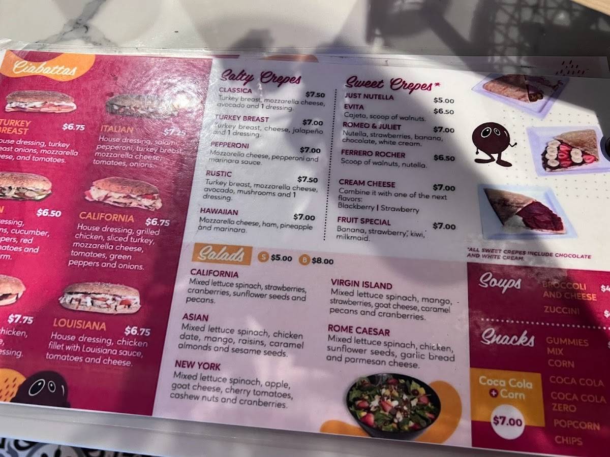 Menu at Tapioca Roots Palms Crossing, McAllen
