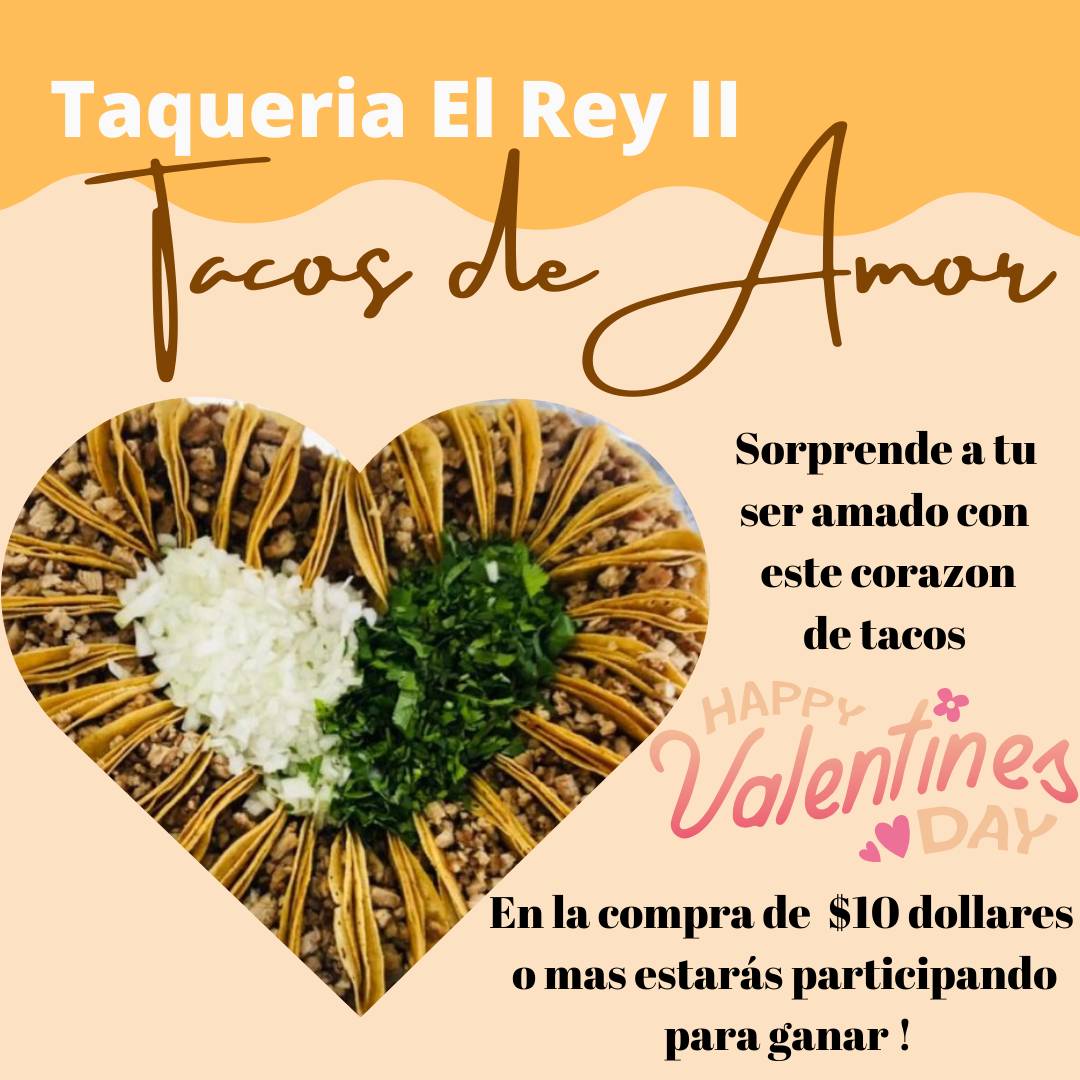 Menu at Taquería El Rey II restaurant, USA