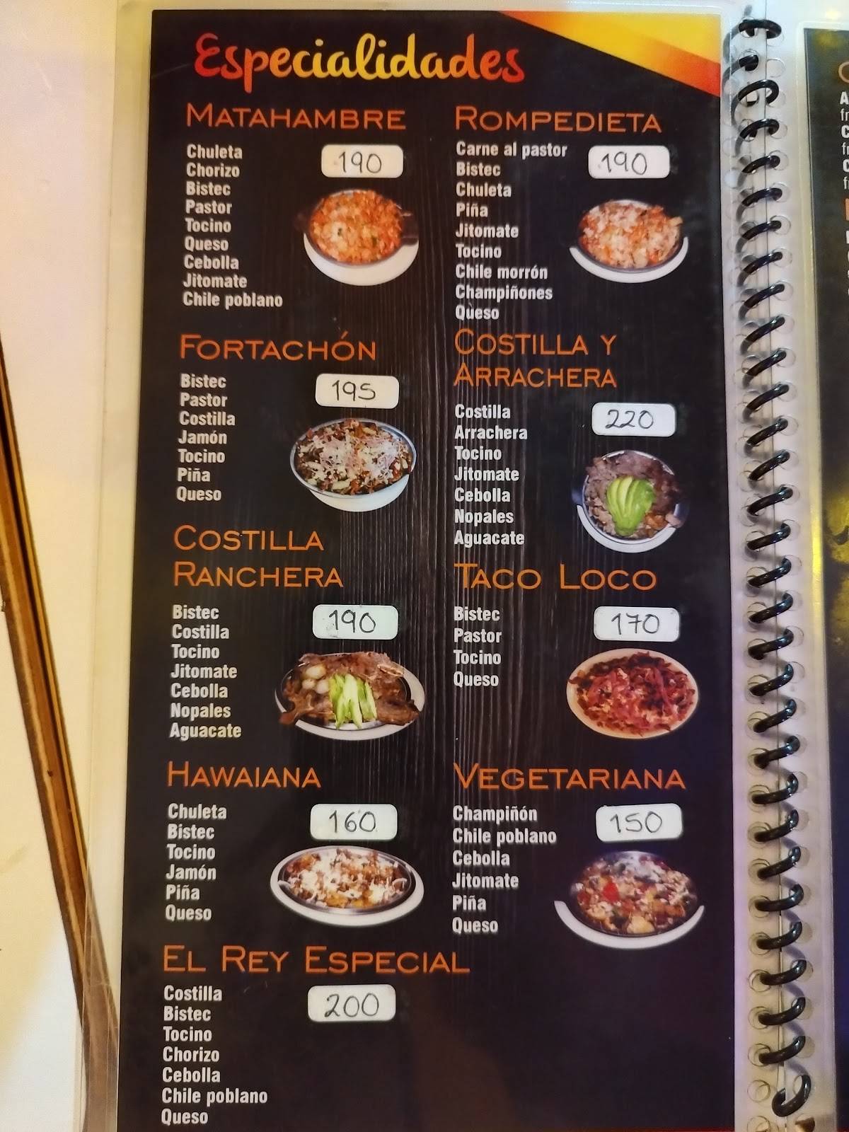 Carta del restaurante Taquería el chavito, Orizaba