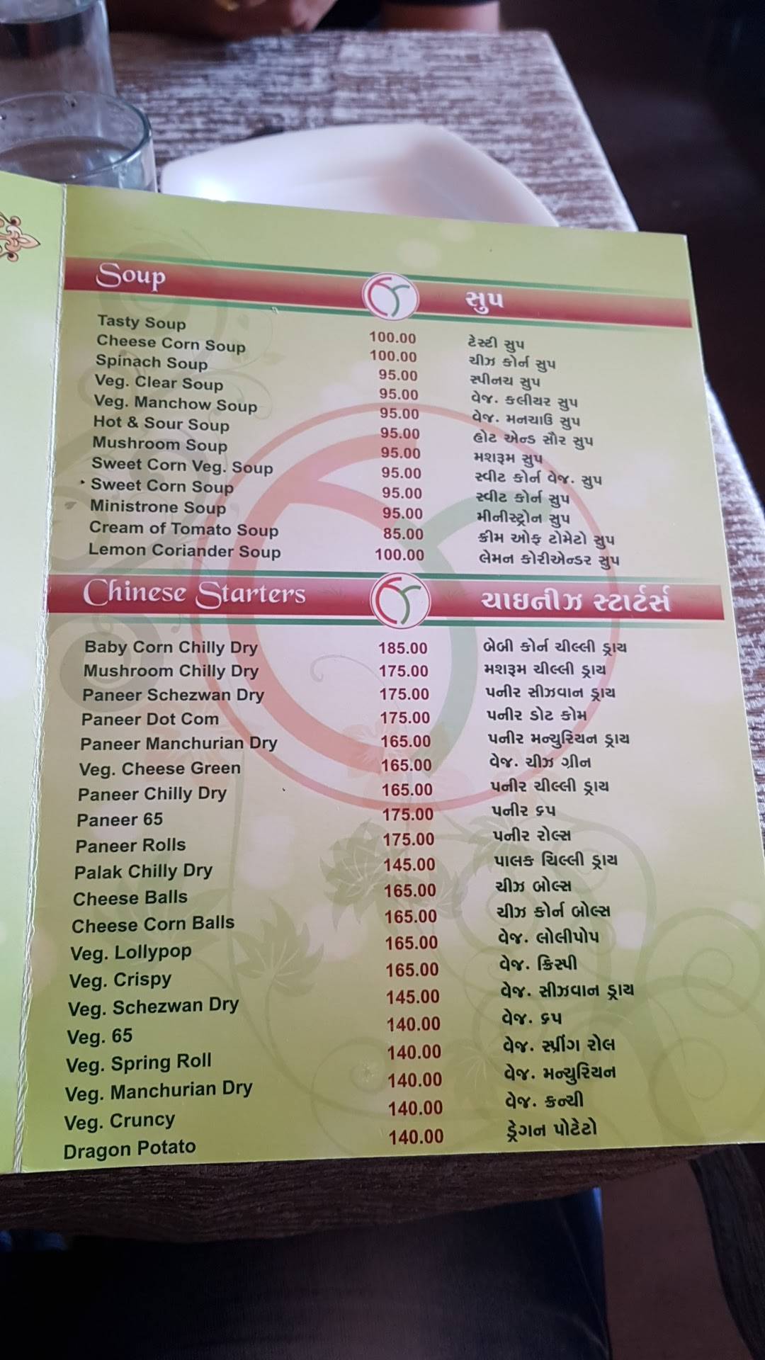 Menu at Tasty Restaurant, Surat, Shubham Complex