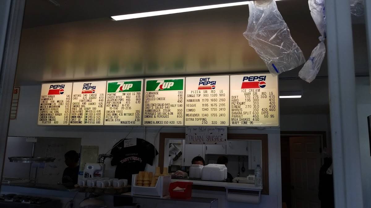 Menu at Tasty Treats restaurant, Powerview-Pine Falls