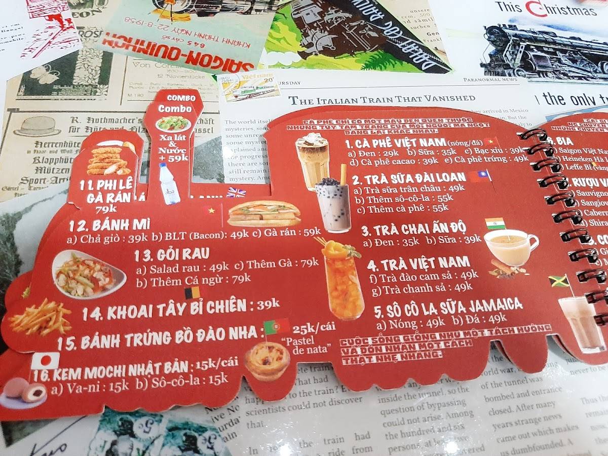 Menu at Tàu Lửa Quán - The Train Restaurant, Ho Chi Minh City