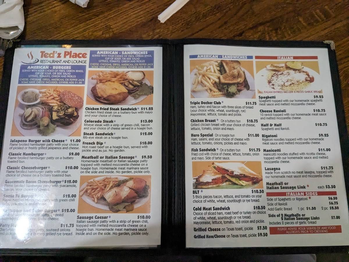 Menu at Ted'z Place Restaurant and Lounge, Commerce City