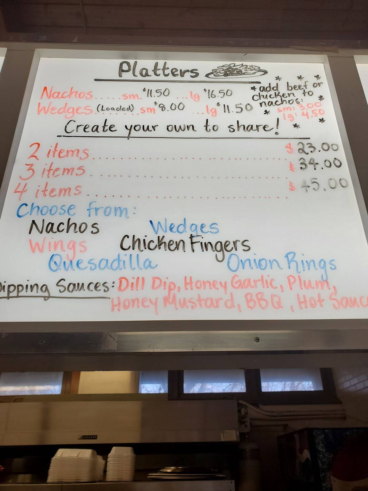 Menu au Tee-Time Cafe, Saskatoon