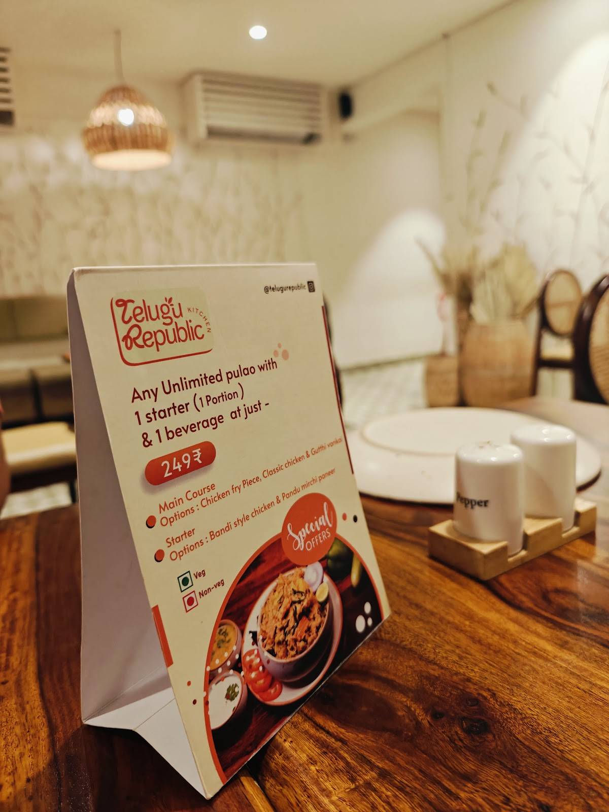 Menu at Telugu Republic Kitchen, Hyderabad