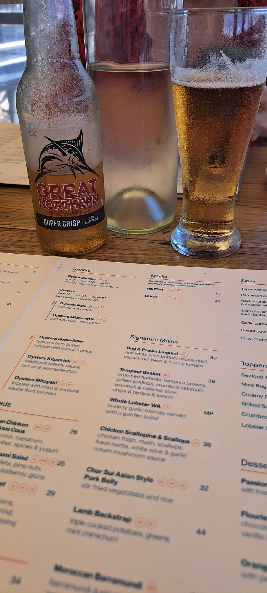 Menu at Tempest Seafood Restaurant and Teppanyaki Grill, Scarborough