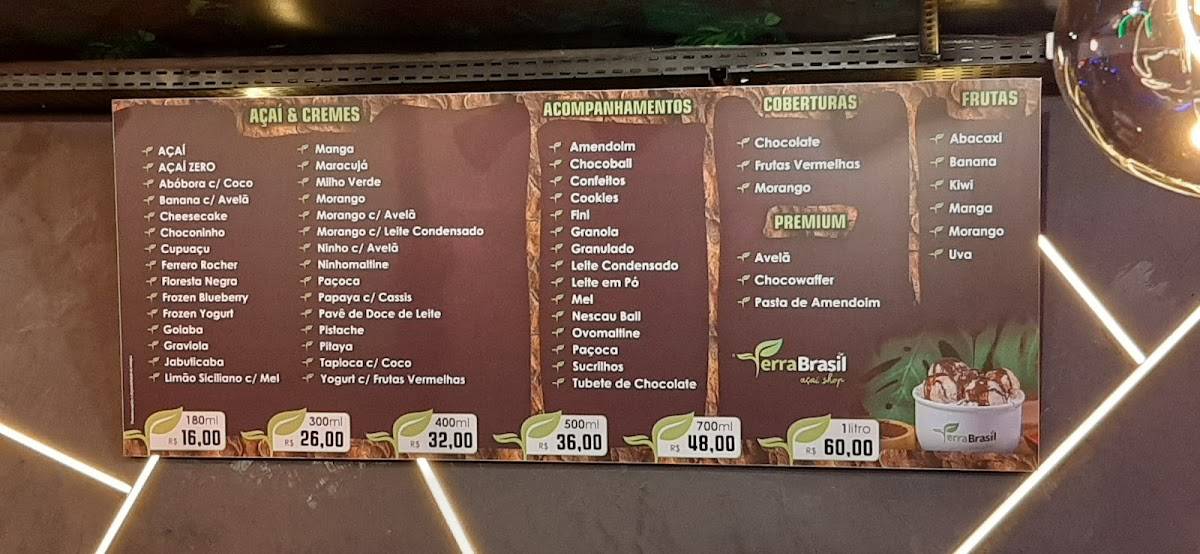 Menu em Terra Brasil Açaí Vila Romana pub & Bar, São Paulo