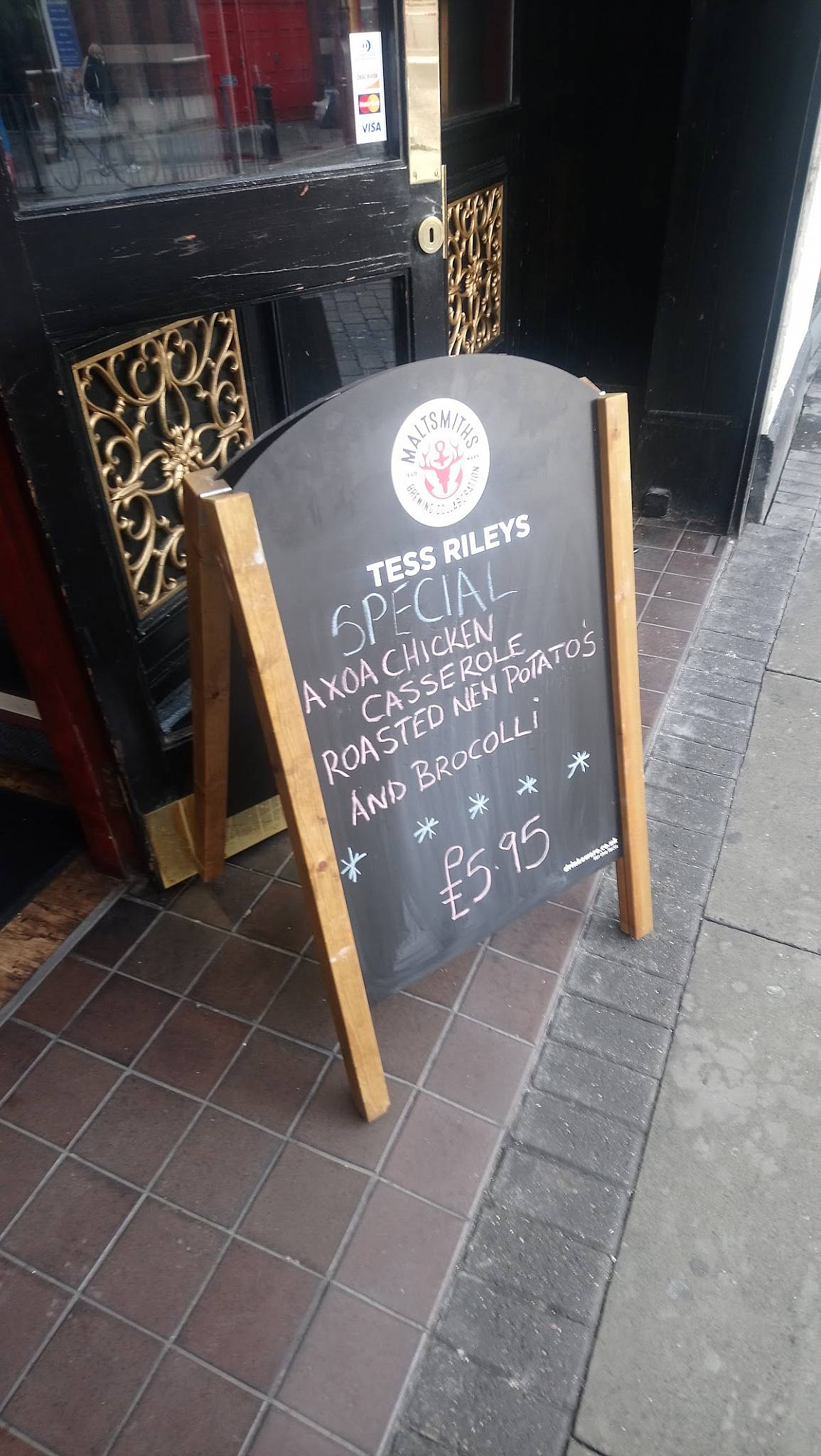 Menu at Tess Riley's pub & bar, Liverpool