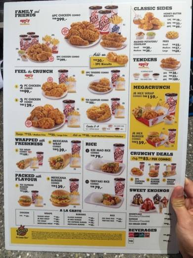 Carta del restaurante Texas Chicken, The Mall Lifestore Tha Phra, B ...