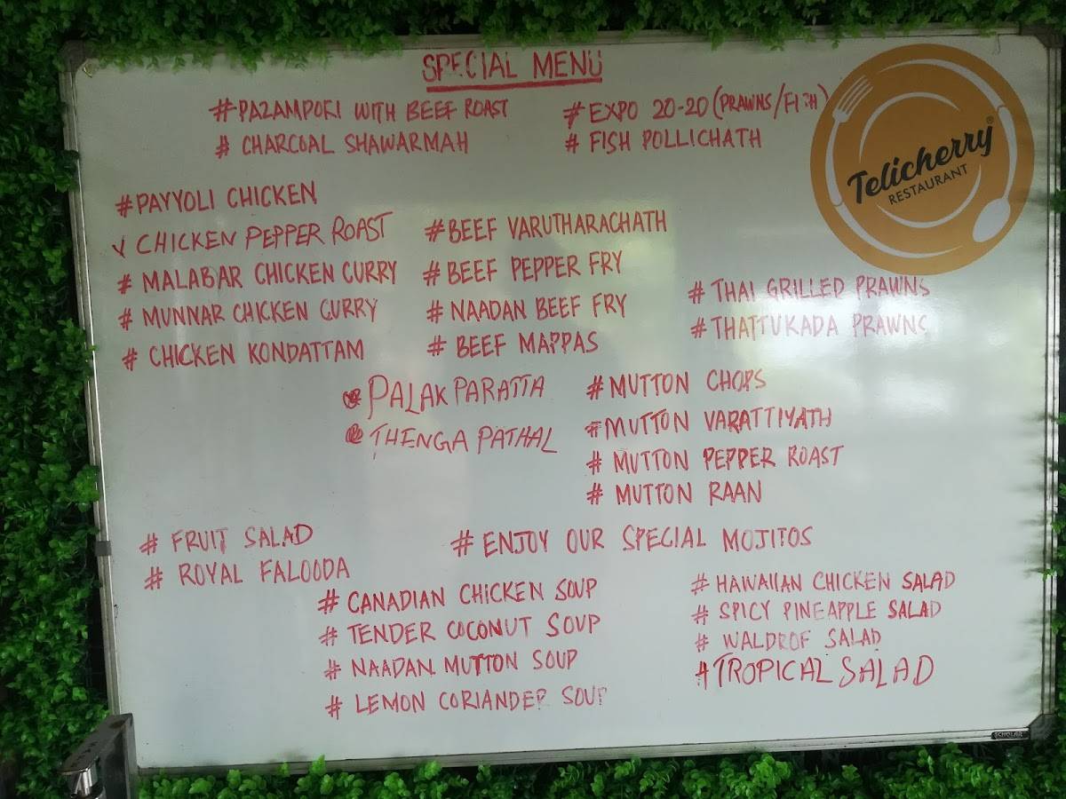 Menu at Thalassery Restaurant, Thalassery, Near Sea View Park