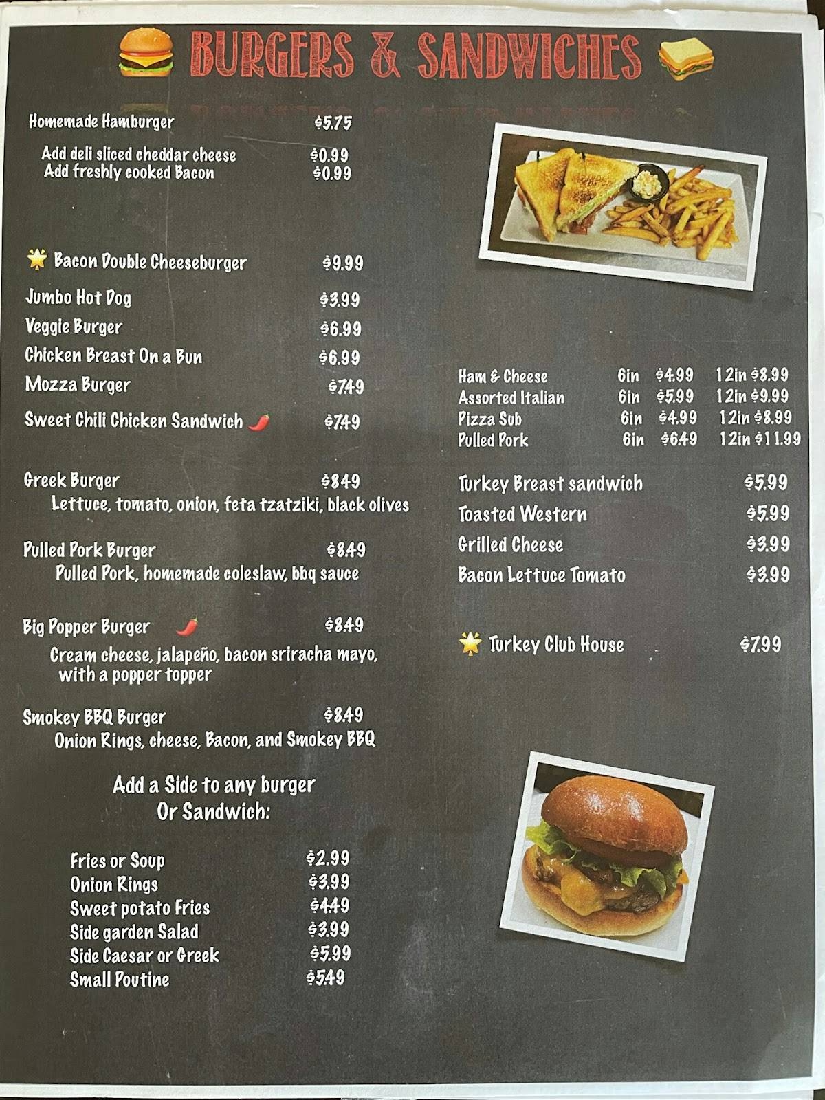 Menu at Thamesville Fast & Fresh Deli & Poutinery & Pizzeria, Thamesville