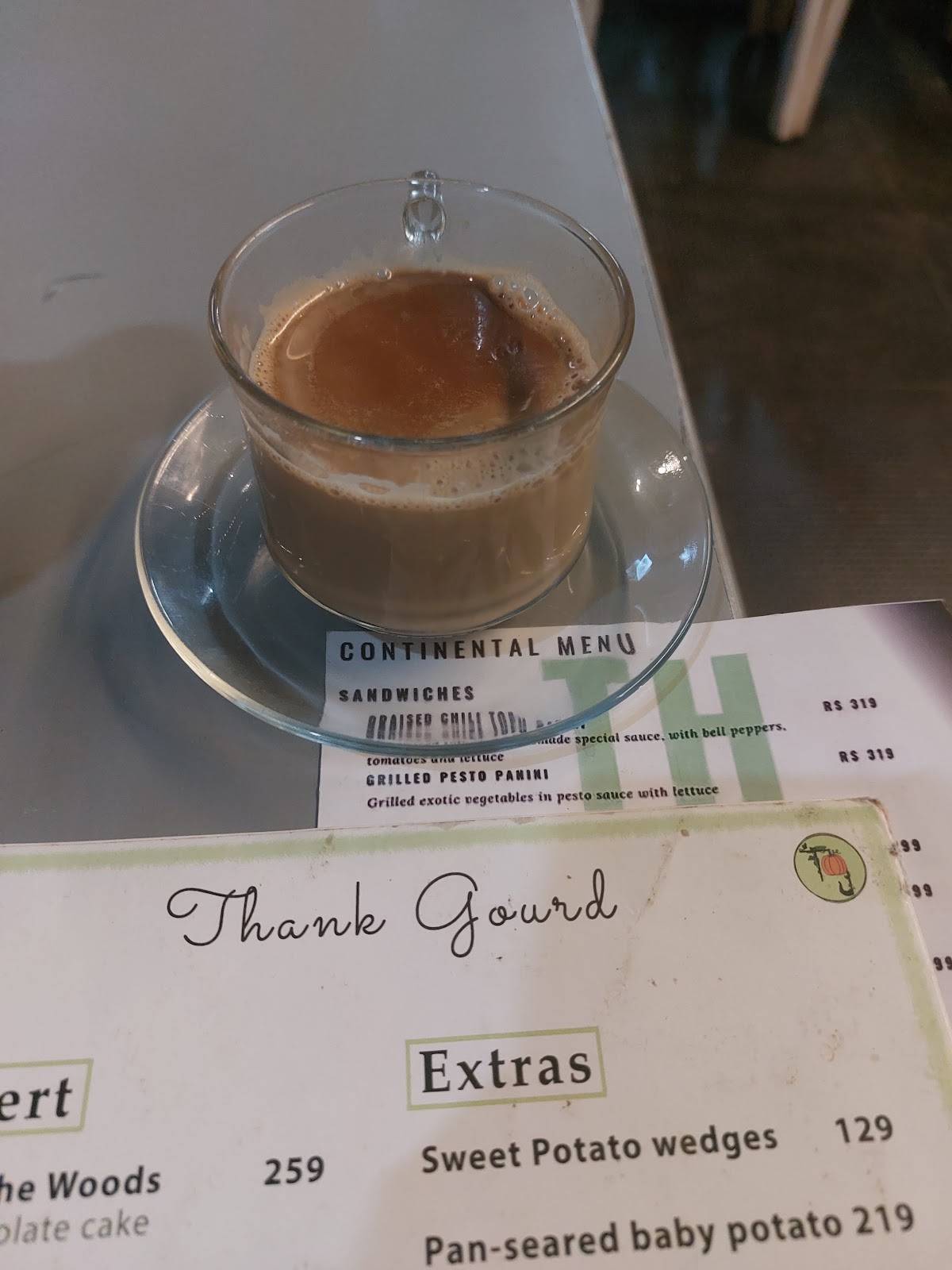 Menu at Thank Gourd, Mumbai