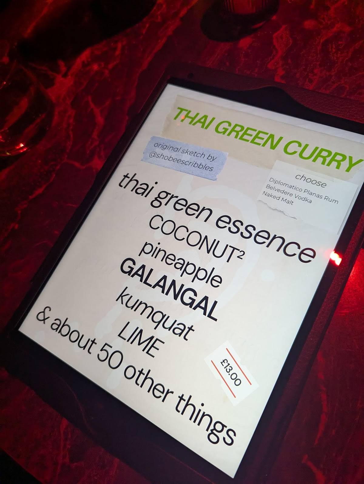 Menu at The Absent Ear pub & bar, Glasgow