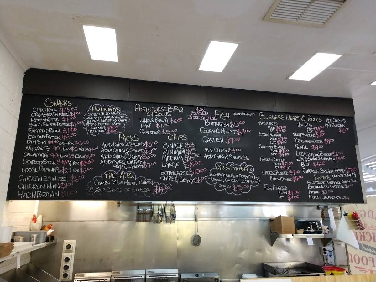 Menu at The Aldgate Chip Shop fast food, Aldgate
