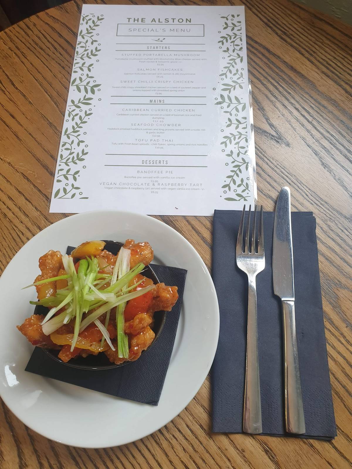 Menu at The Alston Pub & Dining, Preston