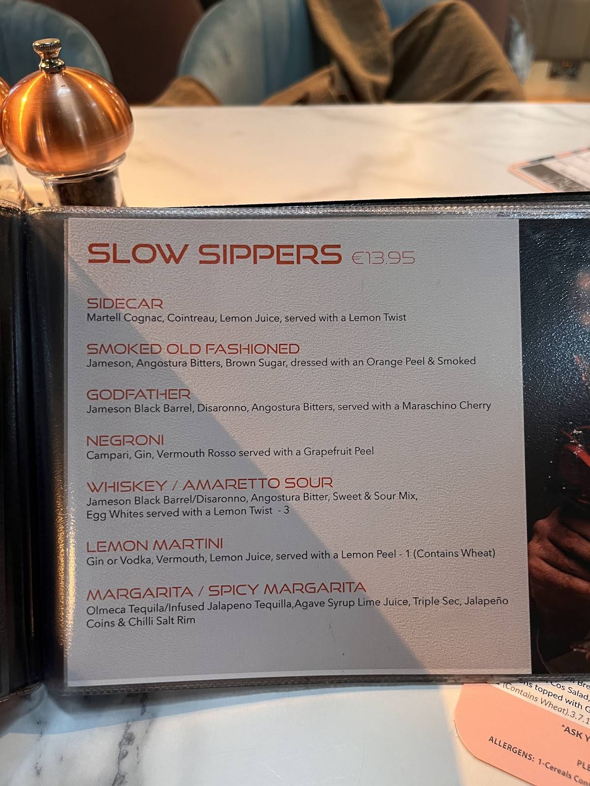 Menu at The Anvil Restaurant, Saggart