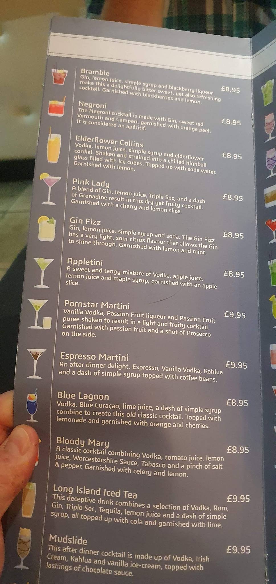 Menu at The Bank Bar & Grill, Blackpool