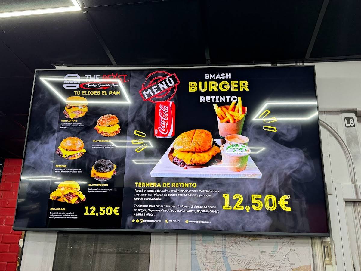 Carta del restaurante The Beast Burger Algeciras, Algeciras