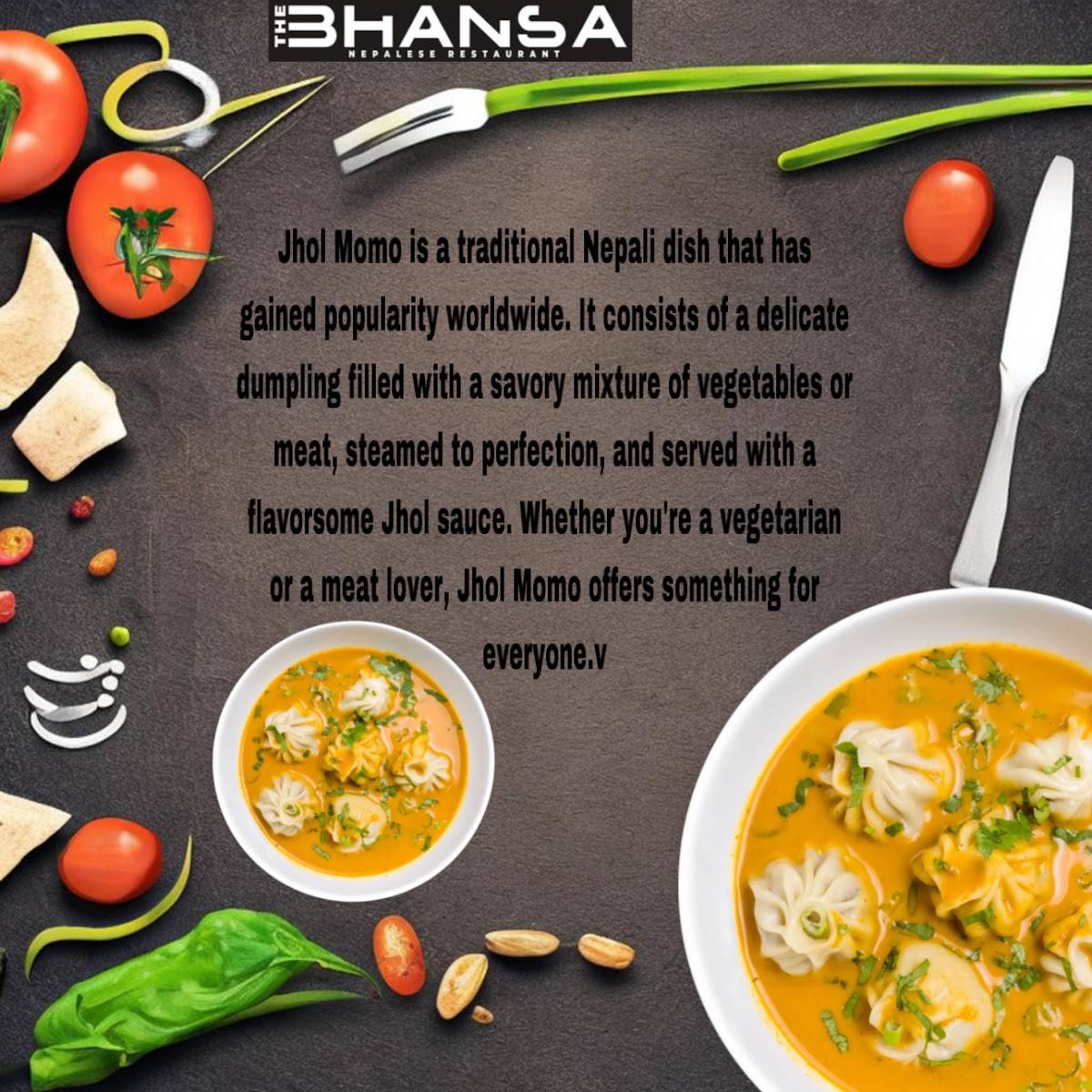Menu at The Bhansa restaurant, Warsaw