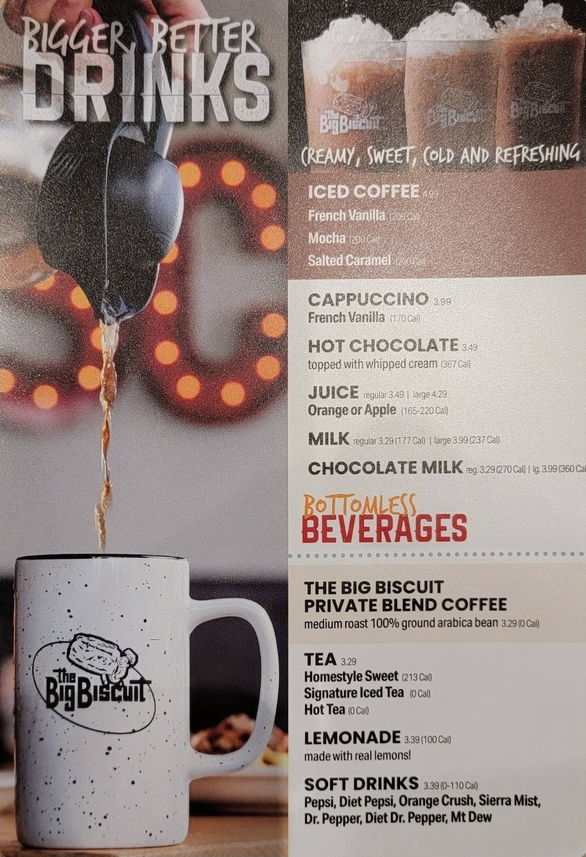 Menu at The Big Biscuit restaurant, Edmond