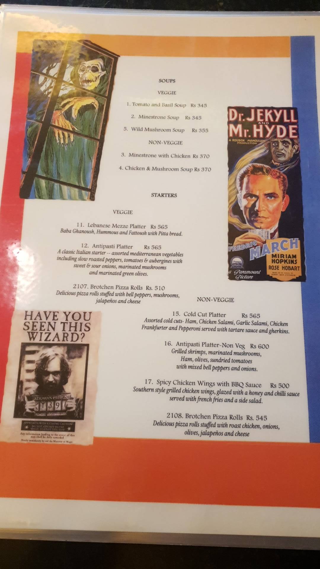Menu at The Big Chill Cafe, New Delhi, Kailash Colony Market
