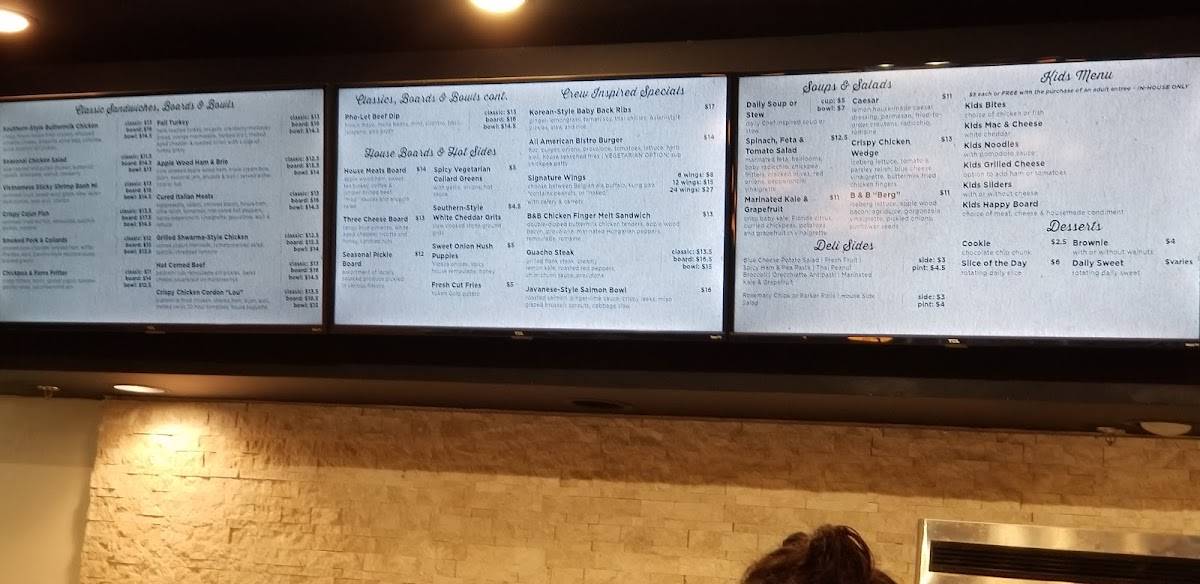 Menu at The Bread & Board restaurant, Jacksonville, Town Center Pkwy #201