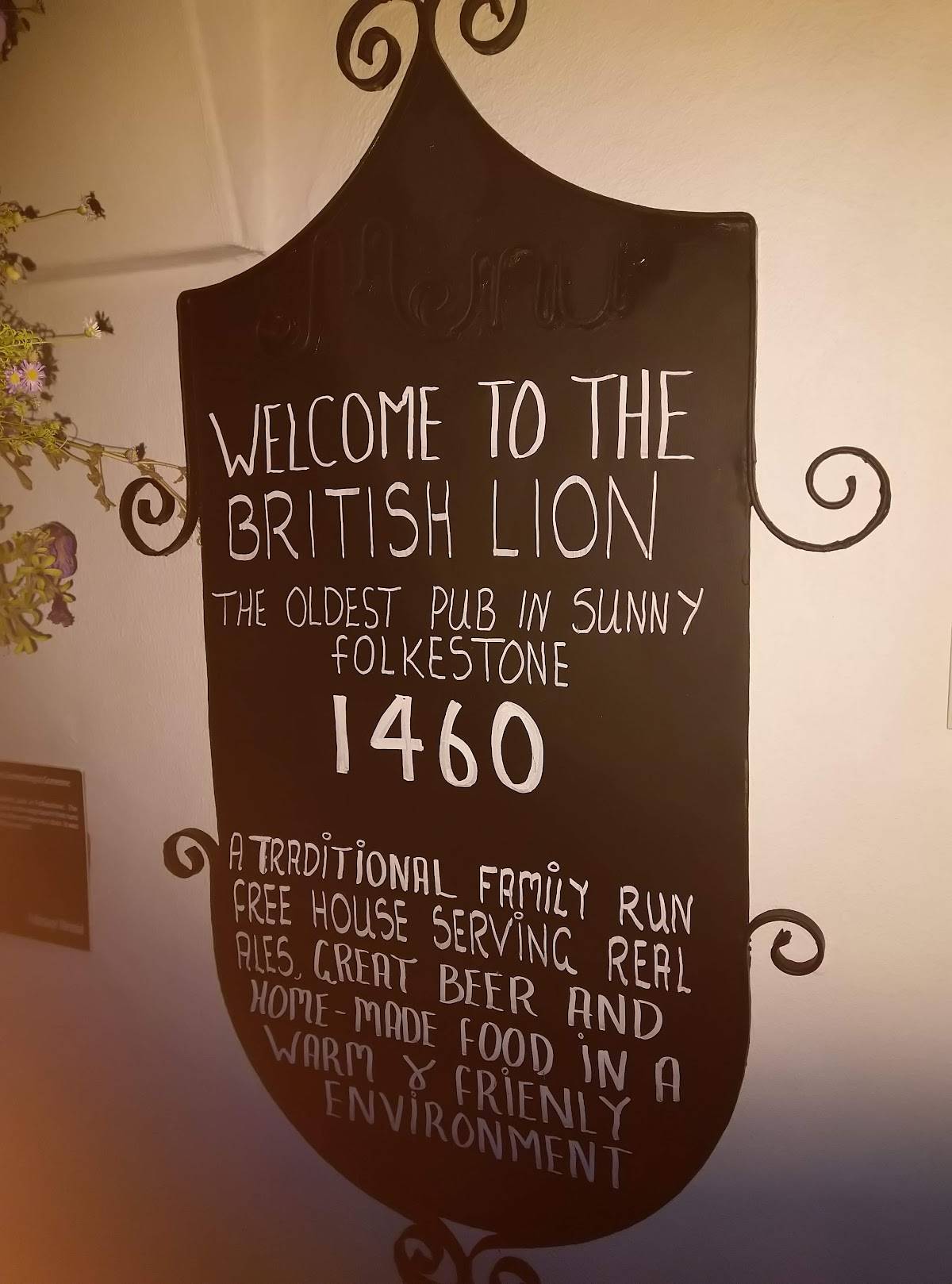 Menu at The British Lion pub & bar, Folkestone, 8-10 The Bayle