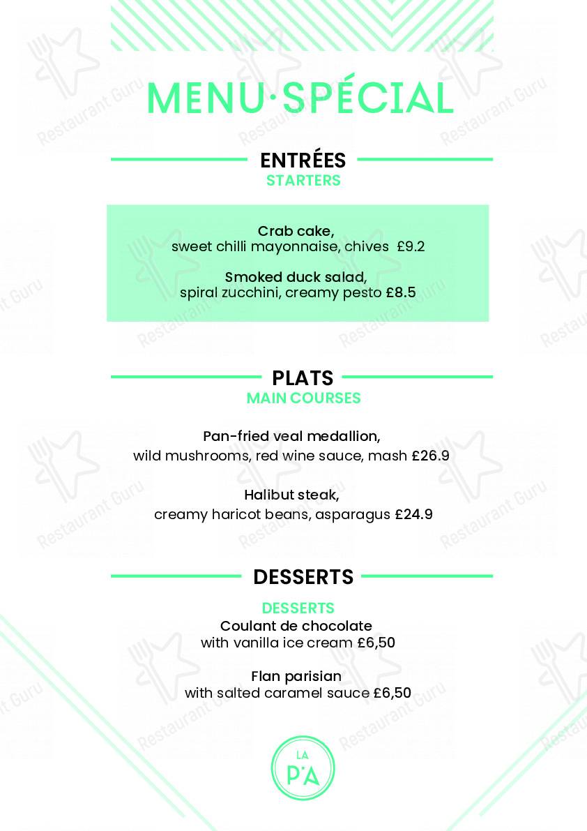 Menu at The Bull Inn pub & bar, Woodbridge