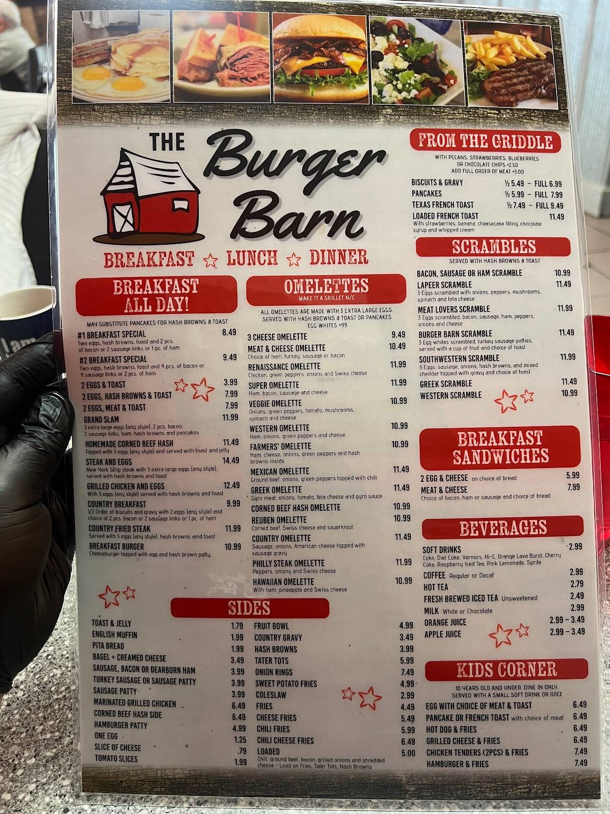 Menu at The Burger Barn Of Lapeer, Lapeer